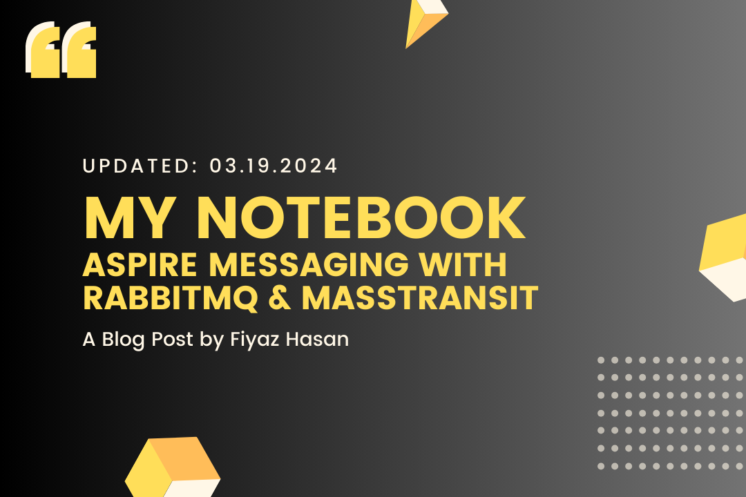 .NET Aspire Messaging With RabbitMQ & MassTransit .NET Aspire Messaging With RabbitMQ & MassTransit